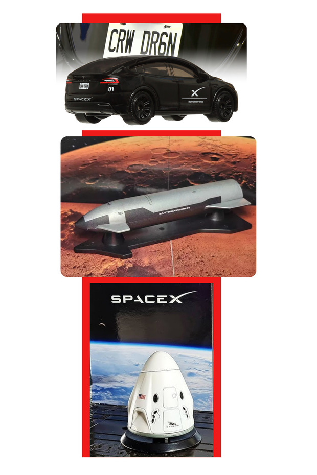 HOT WHEELS Matchbox SpaceX Koleksiyon Seti, Tesla Model X, Starship ve ...
