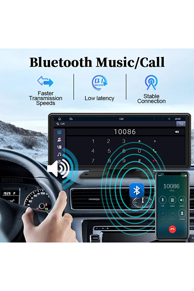 pazariz Car Smart Screen 10.2 inç Carplay Ios Android 4K Ultra HD Ön ...