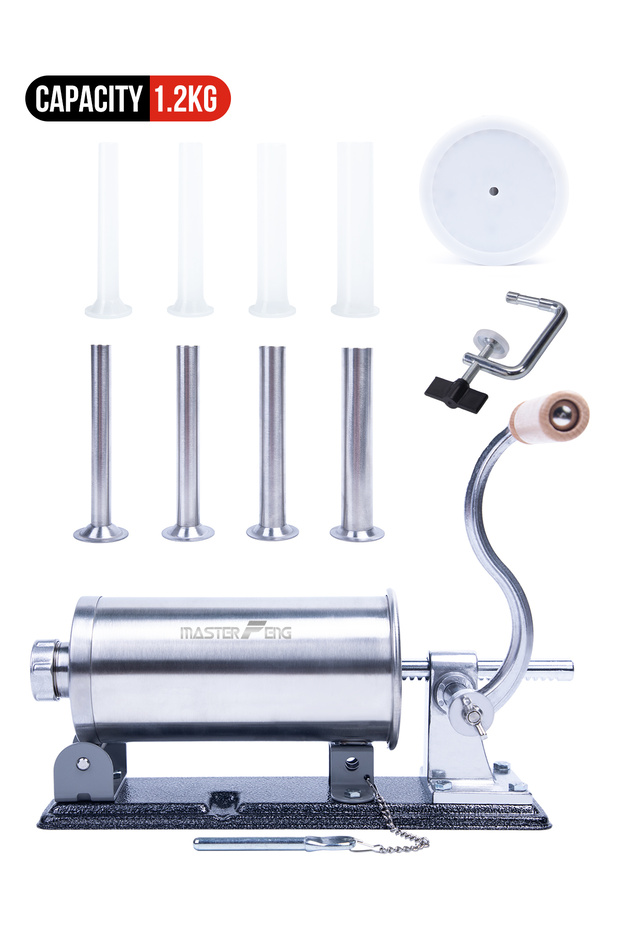 Choice 8 NOZZLES MASTER FENG Horizontal Sausage Stuffer Homemade Manual ...