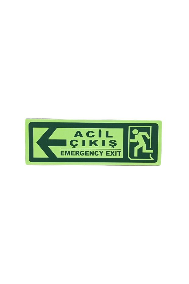 ünalgrup 30X10 cm Phosphorescent Fire Warning (Emergency Exit) Sign ...
