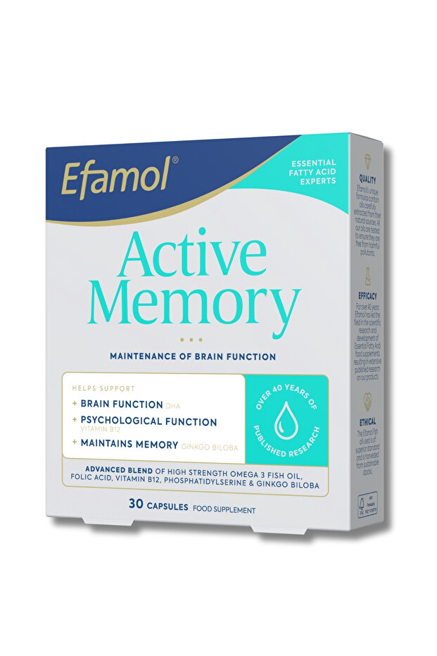 Efamol Active Memory 30 Bitkisel Kapsül - Fiyatı, Yorumları