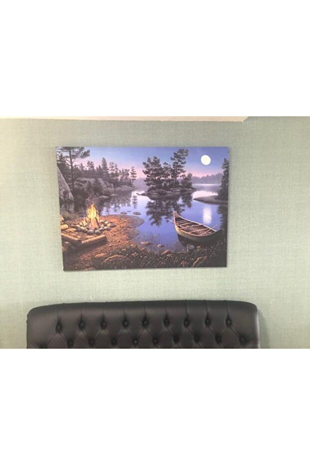 KanvasSepeti Kanvas Tablo Göl Manzaralı Duvar Dekorasyon Moda Işıklı ...