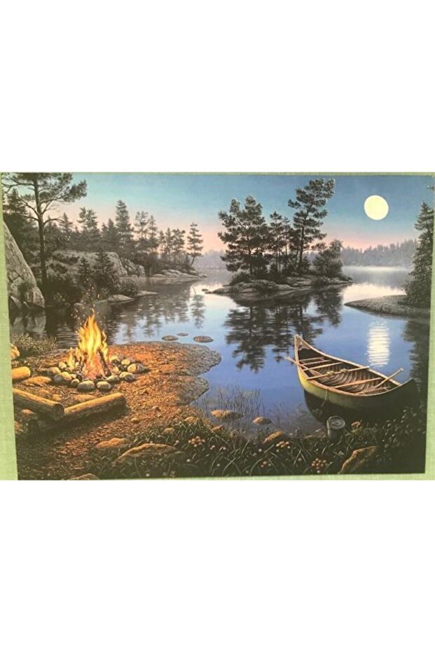 KanvasSepeti Kanvas Tablo Göl Manzaralı Duvar Dekorasyon Moda Işıklı ...