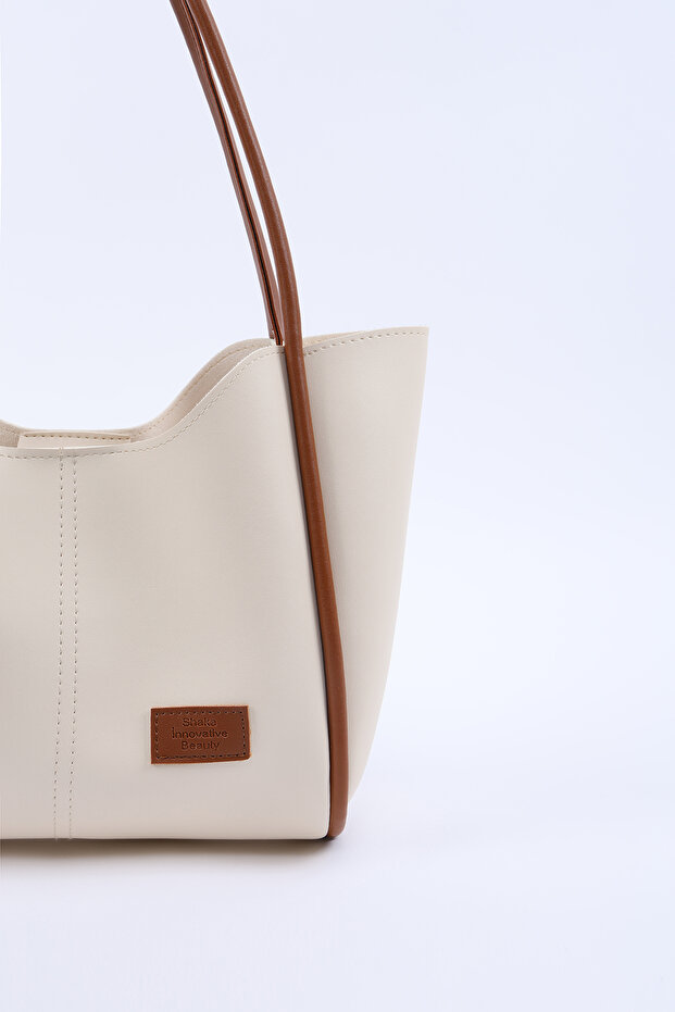 Shaka Cream - Tan Shk108 Women's Hand and Shoulder Bag with Snap ...