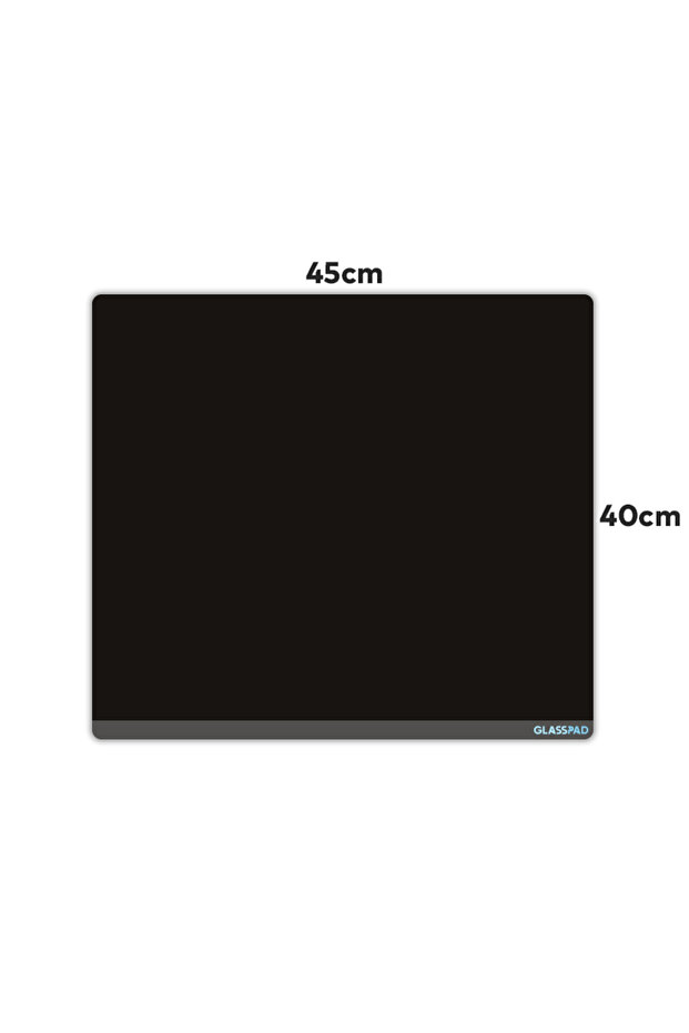 GlassPad Cam Mouse Pad - Siyah - Premium Temperli Cam - 45x40 Cm [M ...