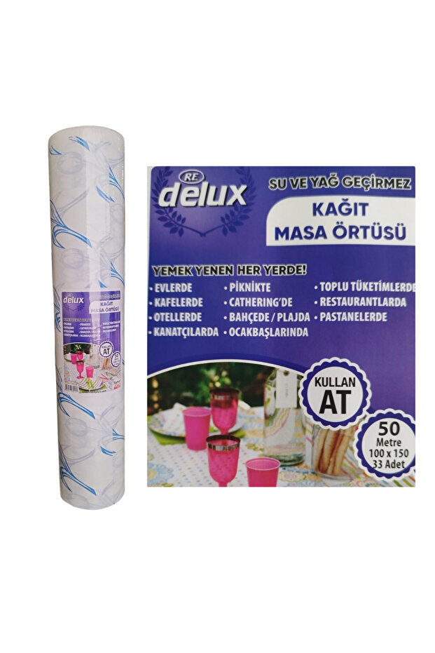 ELDİPA Kullan-At Masa Örtüsü 50 Metre - 100x150 cm | 33 Yaprak | Su ve ...