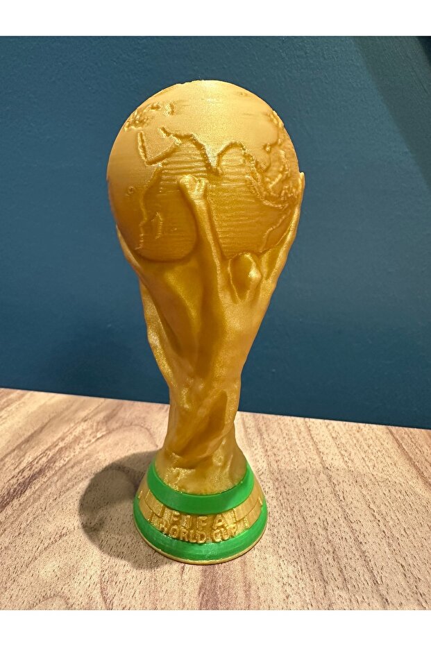 Atlas Lab Fifa World Cup Themed Trophy – 15 cm 3D Printing Gold Color ...