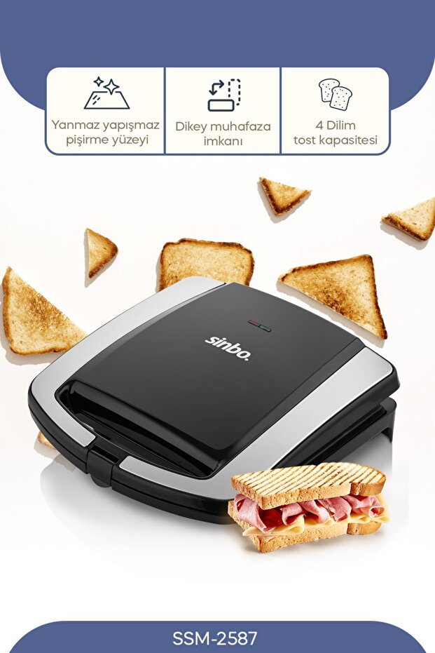 Sinbo SSM-2587 2 Dilim Mini Tost Makinesi - Fiyatı, Yorumları