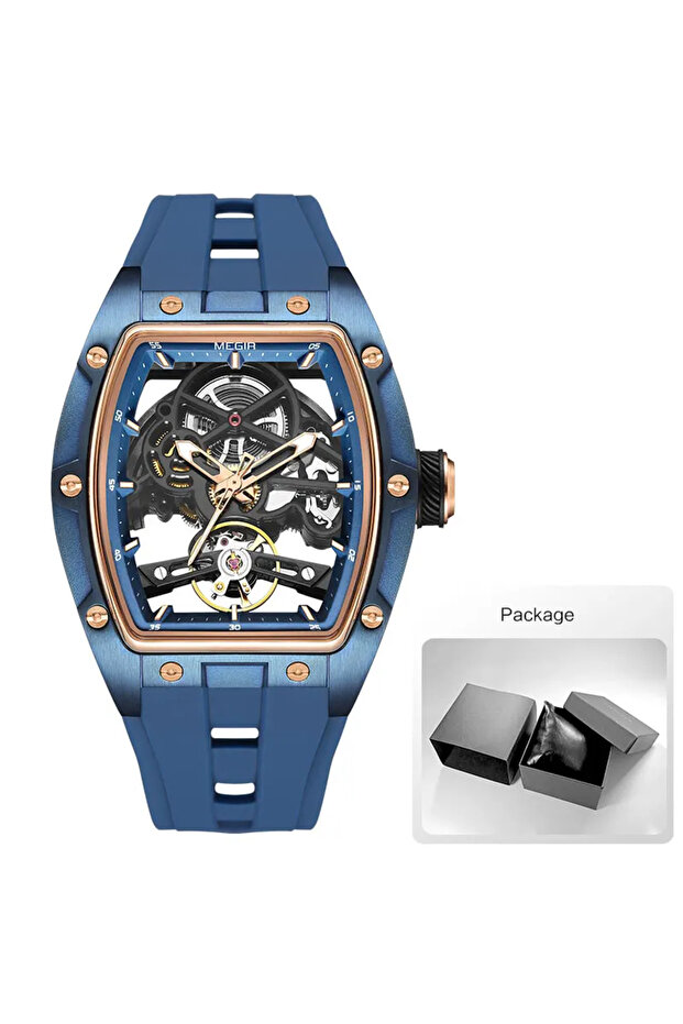 Choice Blue Rose-Box MEGIR Men's Automatic Mechanical Watch with ...