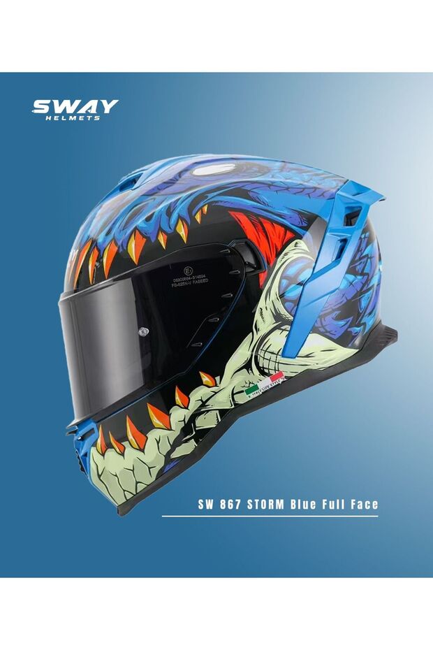 yyk SWAY SW 867 Tam Kapalı Motosiklet Kaskı Renkli Vizör - Fiyatı, Yorumları