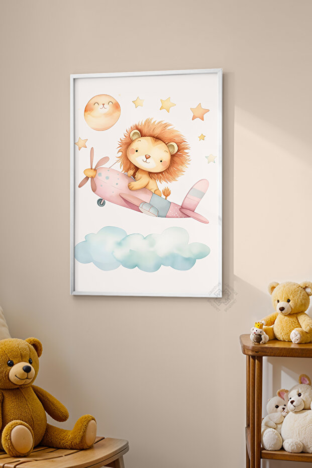 Basquiart Çocuk Odası, Bebek Odası Beyaz Çerçeveli Poster, Tablo No:42 ...