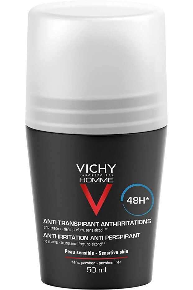 Vichy Sensitive Skin Roll-On Deodorant for Men, 48 Hours - 50 ml- Trendyol