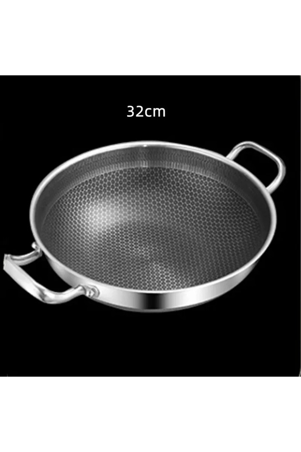 Choice single pot 304 Stainless Steel Non Stick Wok Pan 32cm Frying Pan ...