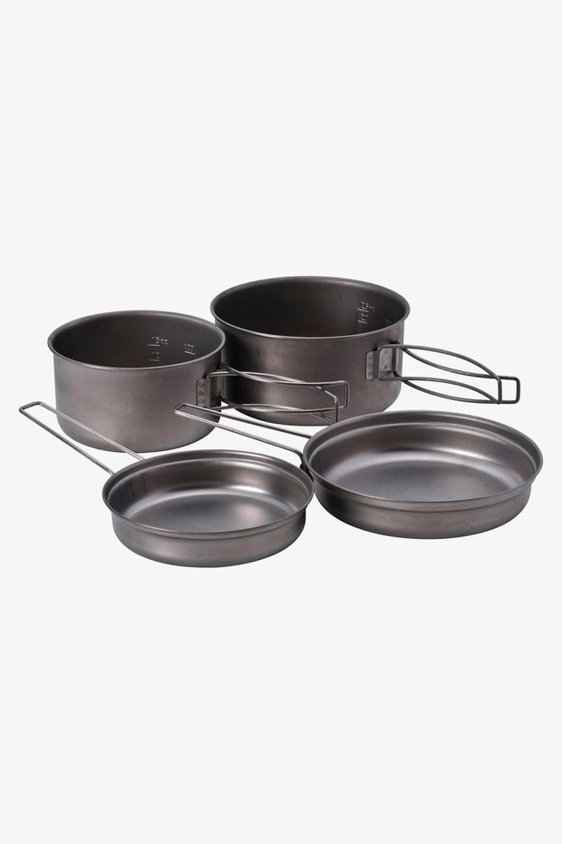 snow peak Multi Compact Cookset Titanyum, 2 Kişilik, Hafif Katlanabilir ...