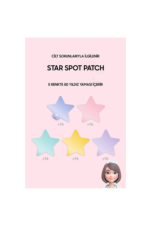 OOTD Star Spot Patch 80 Adet 5 Renk Yıldız Akne Bandı - Fiyatı, Yorumları