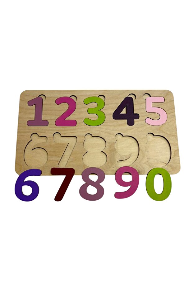 Mind of Toys Masal Rakam Puzzle, Ahşap Bul-Tak Yapboz, Renkli Eğitici ...