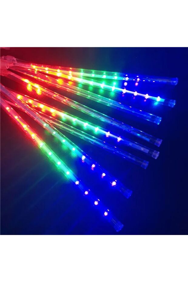 Choice 50cm-8 tubes EU Plug 220V Multicolor LED Meteor Shower Rain ...