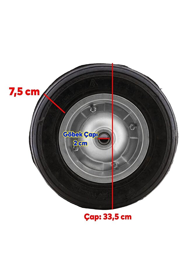 Badem10 El Arabası Yük Taşıma Tekeri Bilyeli Rulmanlı Dubleks Teker ...