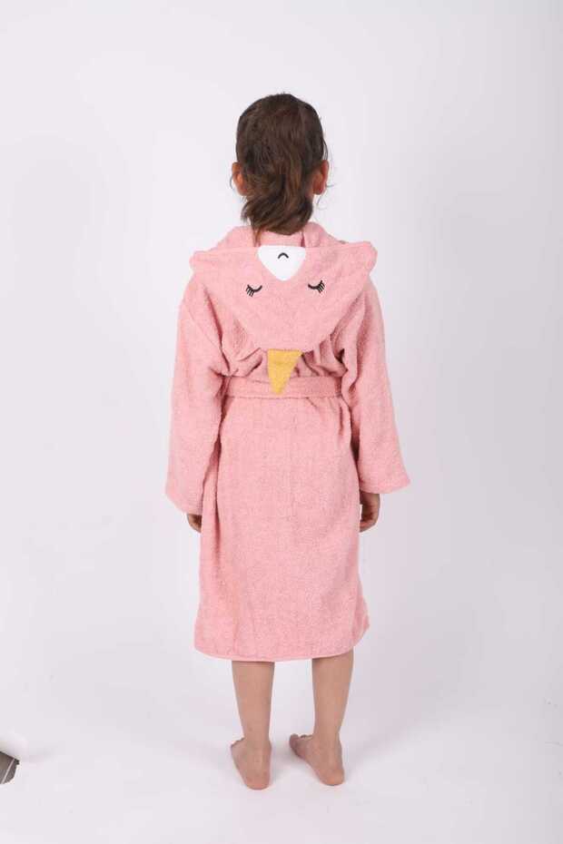 Lavin Children's Hooded Bathrobe 100% Cotton Animal Figure Embroidered ...