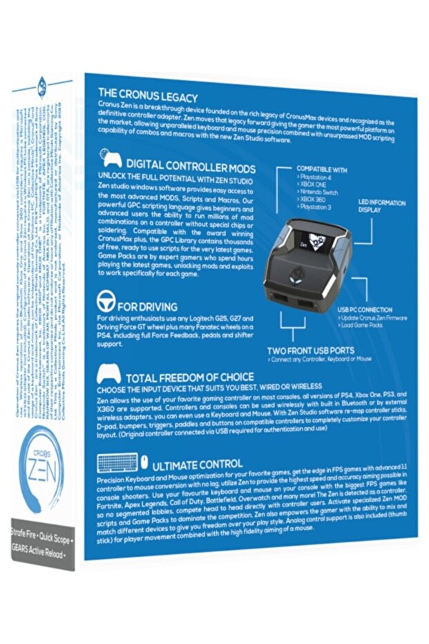 Genel Markalar Zen Cronus Zen Ps4-Ps5- Xbox Yeni Nesil Macro Klavye ...