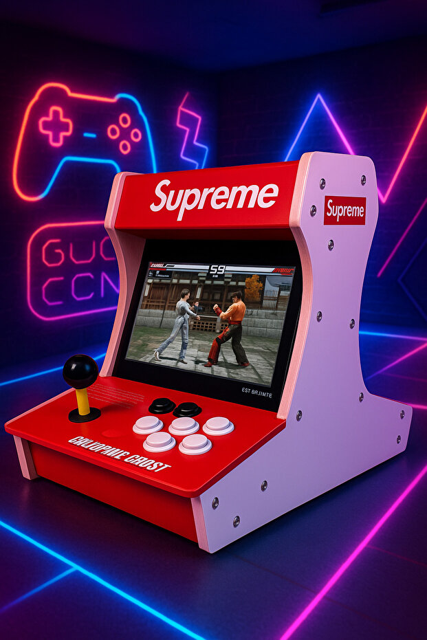 L'eDoren SUPREME Çift Arcade Kol 10inç Çift Ekran 3000+ OYUNLU RETRO ...