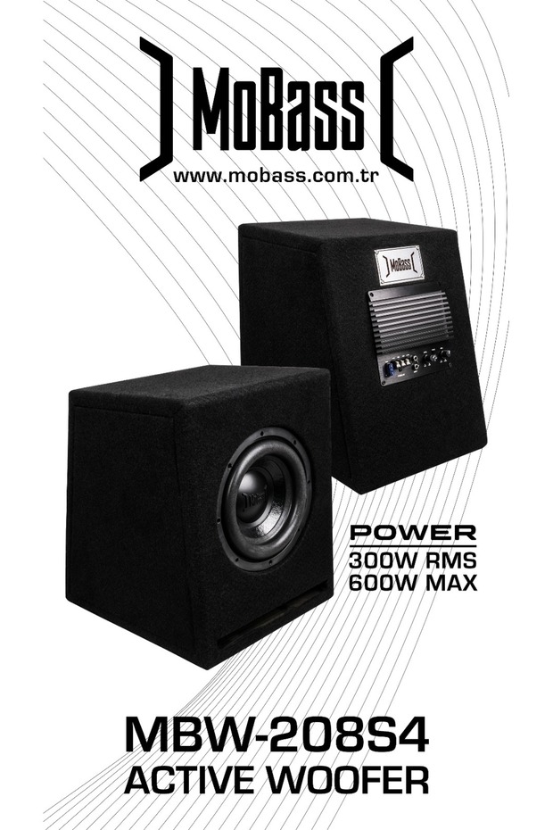 Mobass MBW-208S4 20 CM KENDİNDEN AMFİLİ AKTİF BAS HARİKA TONLAMA 600 WAT 300 RMS - Fiyatı, Yorumları