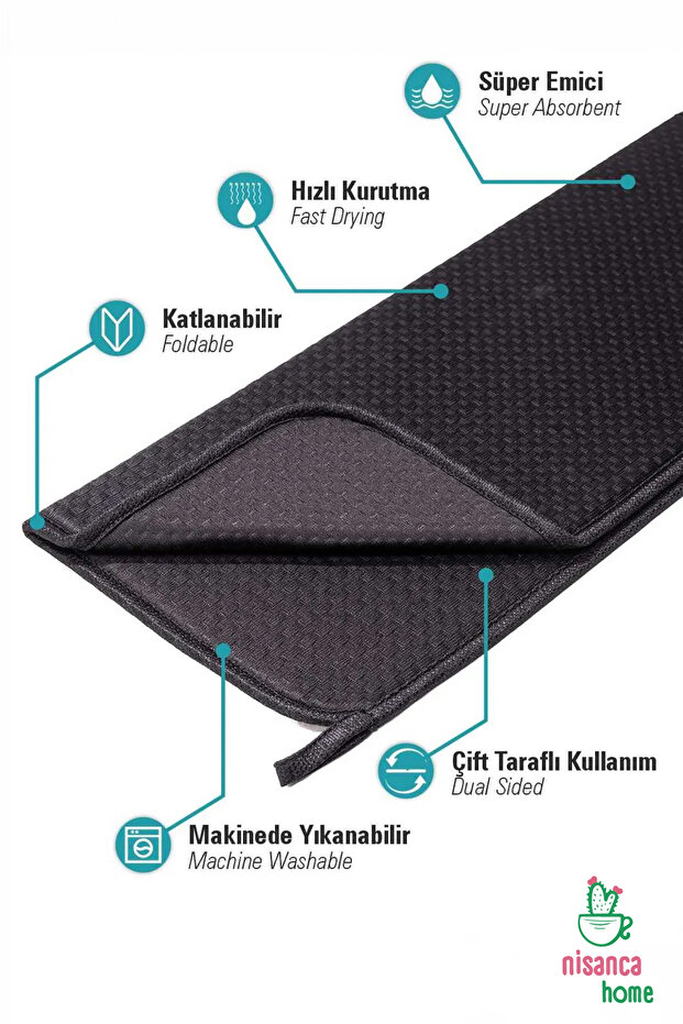 Generic Brands Mikrofiber podloga za sušenje posuđa, sušilica za radnu ...