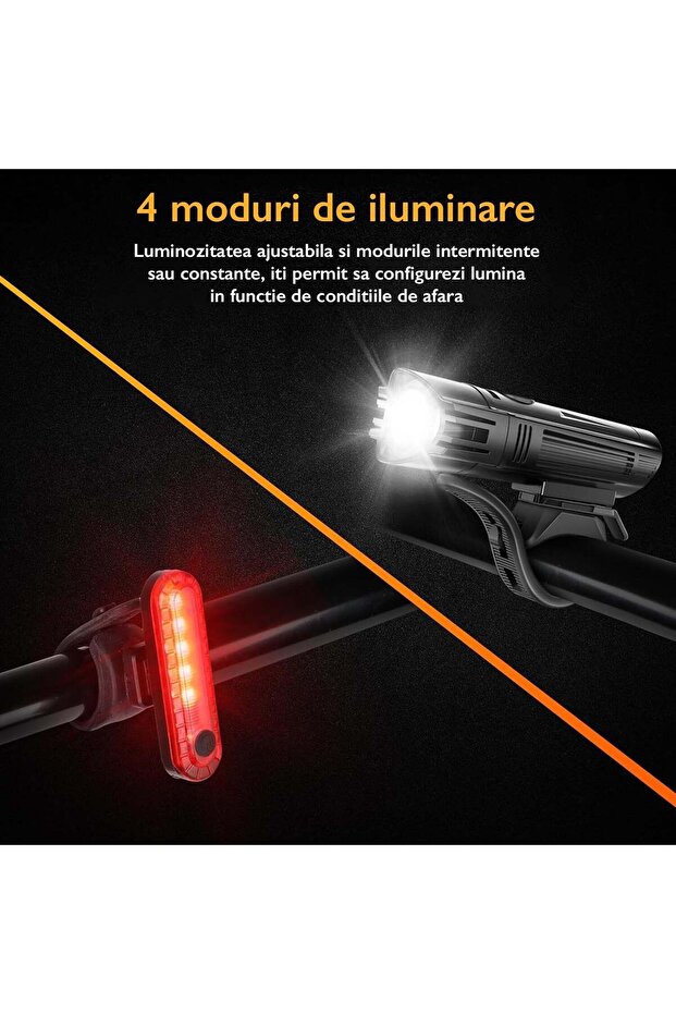 Huerler Set Far si Stop Bicicleta Lightly Pro, LED CREE Ultra Bright ...