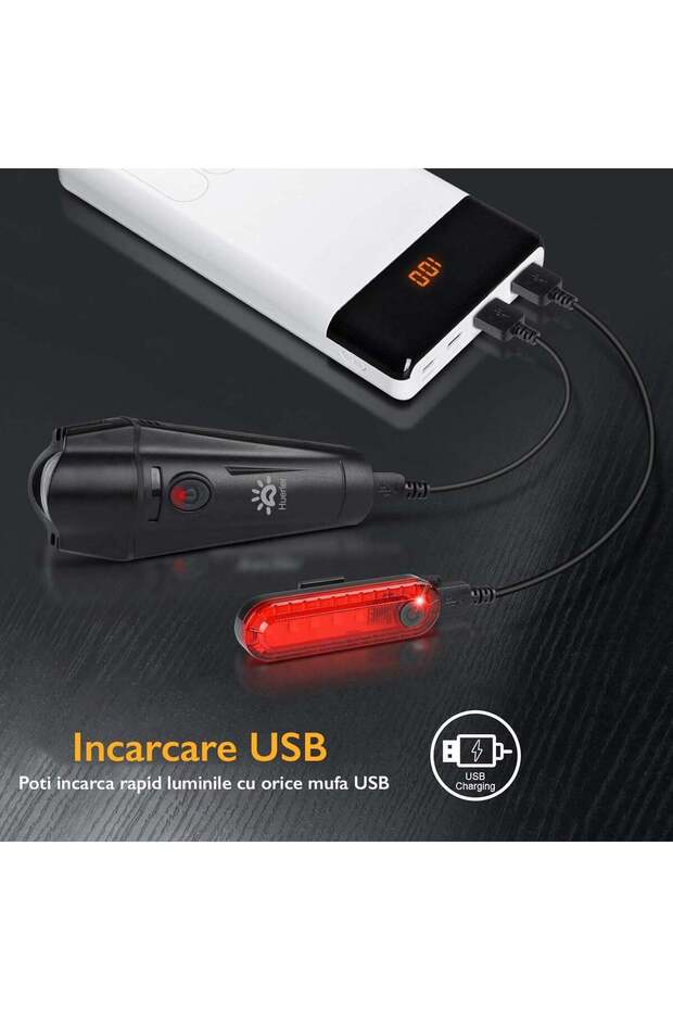 Huerler Set Far si Stop Bicicleta Lightly Pro, LED CREE Ultra Bright ...