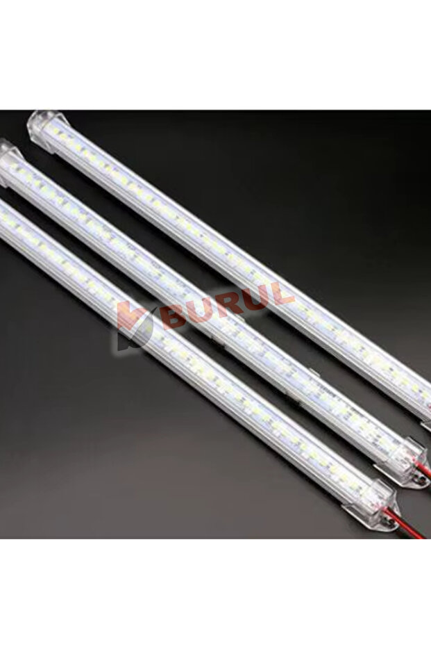 burul 2 Adet Alüminyum Kasa Çubuk Led 12 Volt Beyaz Işık 100 Cm Şeffaf ...