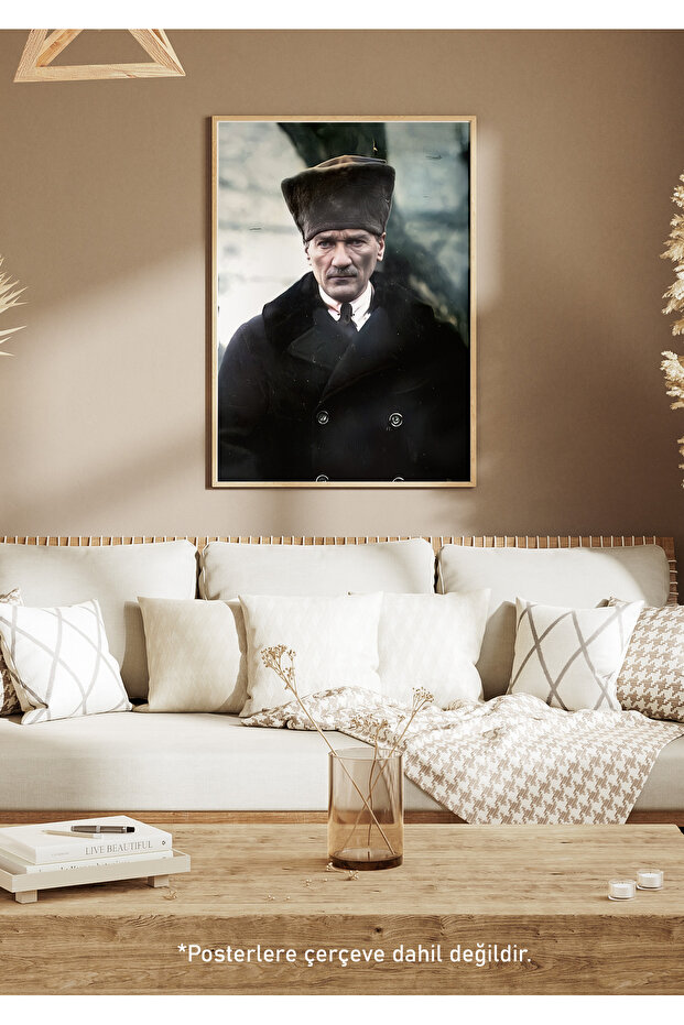 One Little Happiness Atatürk Portresi Poster Estetik Duvar Posteri ...