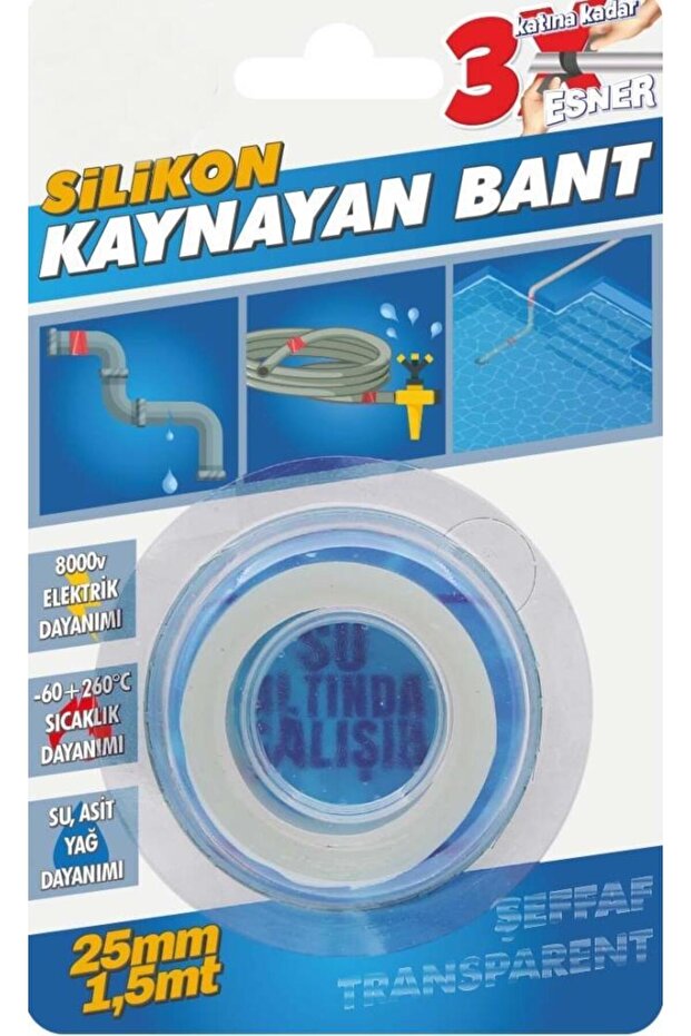 Geseus Silikon Kaynayan Çok amaçlı Bant Boru patlak Bandı 3Katına Kadar ...