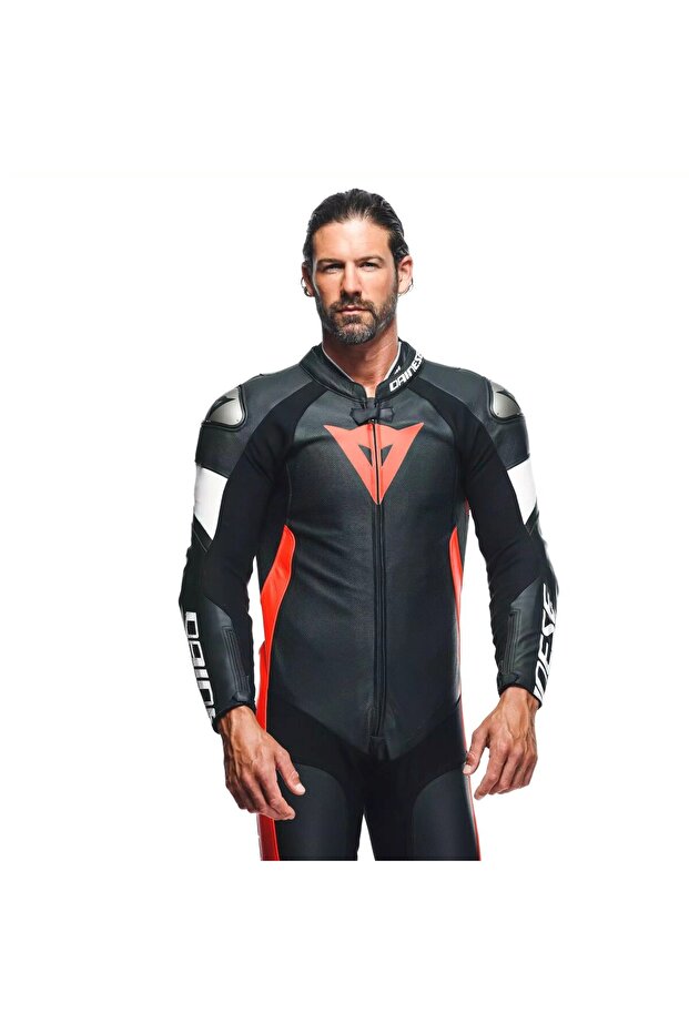 Dainese /TOSA 1 PCS LEATHER SUIT PERF. BLACK FLU RED WHITE - Fiyatı ...