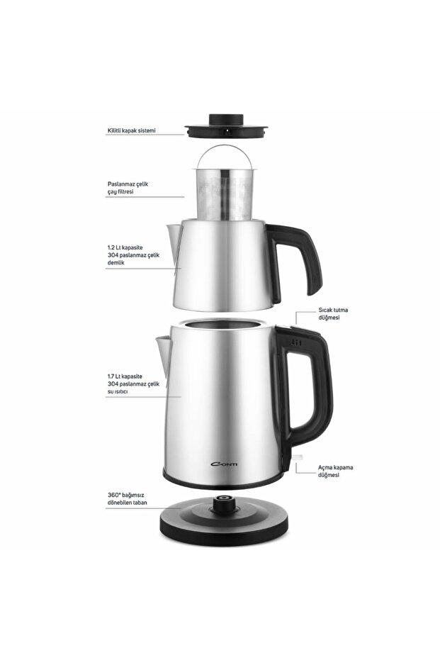 CONTİ Conti CTM-125 Tealine Paslanmaz Çelik Çay Makinesi - İnox ...