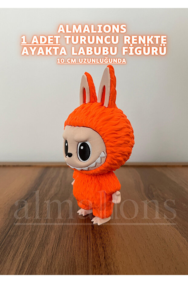 almalions Turuncu Renkte Ayakta Labubu Figürü - 10 Cm - Plastik Figür ...