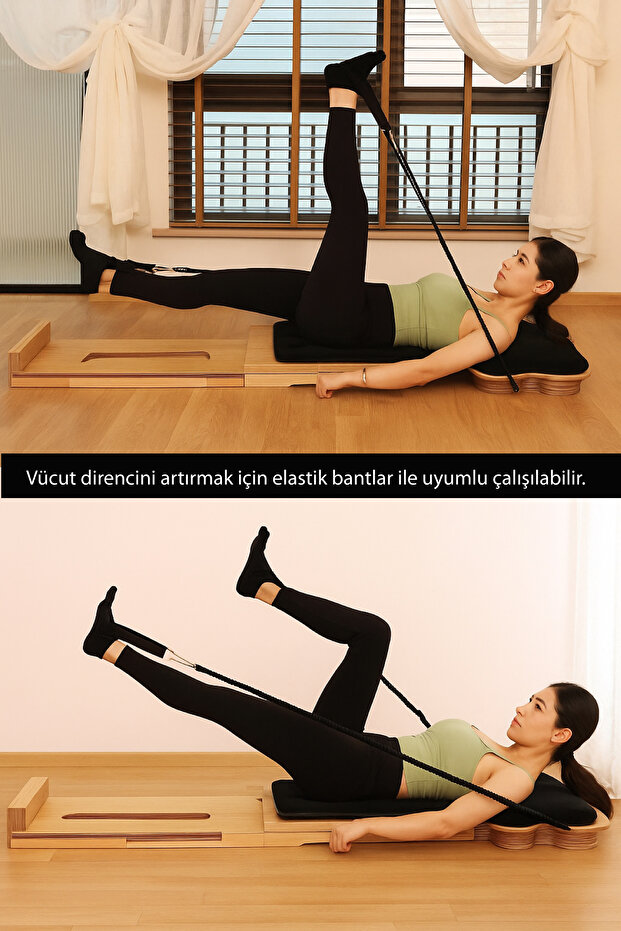kochler Profesyonel Reformer Pilates Aleti – Ahşap Gövde, Ayarlanabilir ...