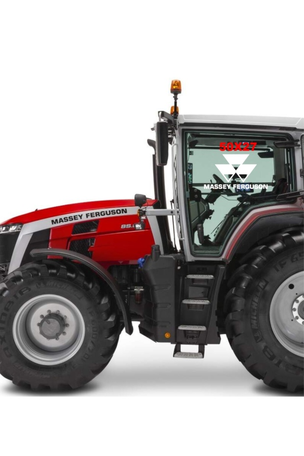 ÖZGÜL REKLAM Massey Ferguson Logo Sticker / Traktör Sticker 50x27 cm ...