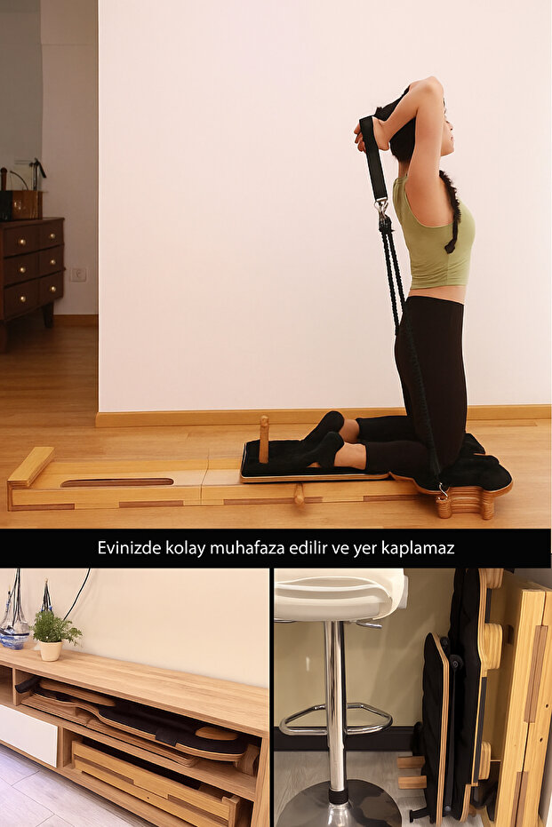 kochler Profesyonel Reformer Pilates Aleti – Ahşap Gövde, Ayarlanabilir ...