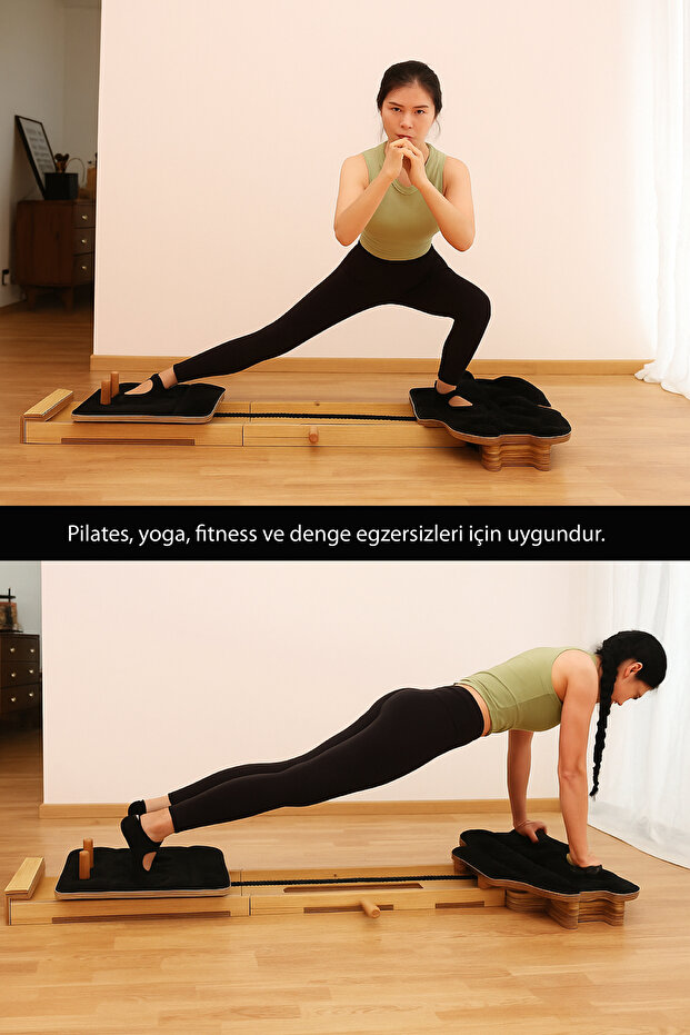 kochler Profesyonel Reformer Pilates Aleti – Ahşap Gövde, Ayarlanabilir ...