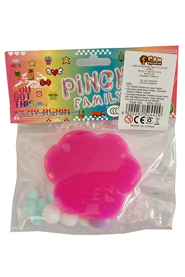 CT-TOYS Pembe Beyaz Yapışan Sukuşi Mojmoj Büyük Boy Kedi Patisi Squishy ...