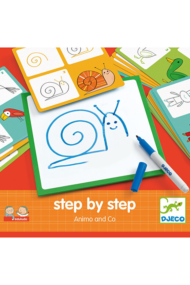 djeco Eduludo Game Draw animals step by step, Djeco, premium- Trendyol
