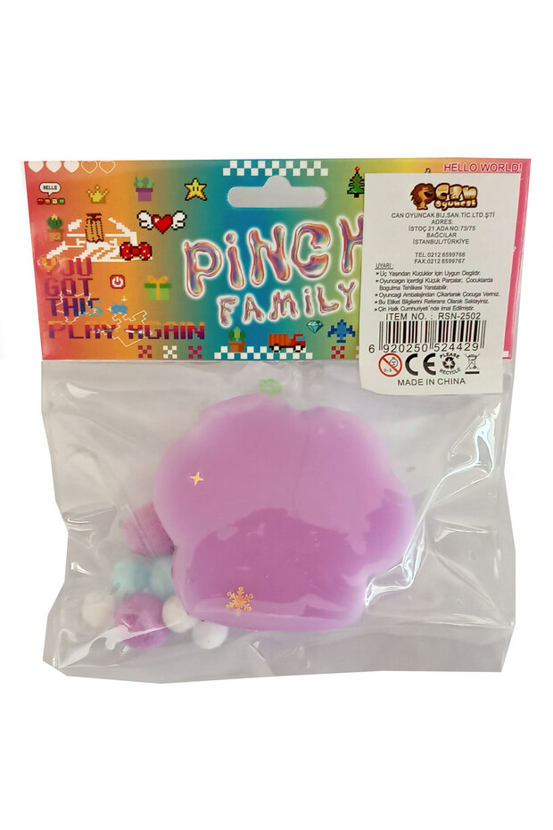 CT-TOYS Mor Beyaz Yapışan Sukuşi Mojmoj Büyük Boy Kedi Patisi Squishy ...