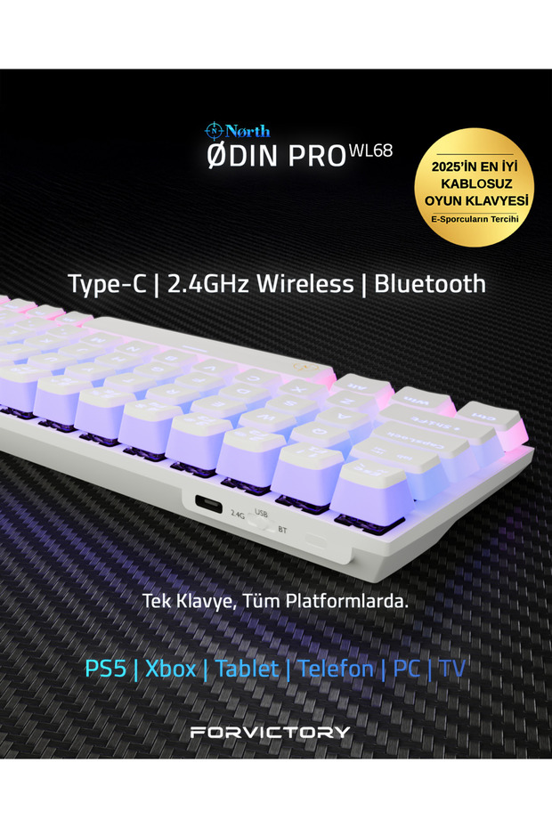 North Odin PRO WL68 LightCore Kablosuz Bluetooth RGB Red Switch Türkçe ...