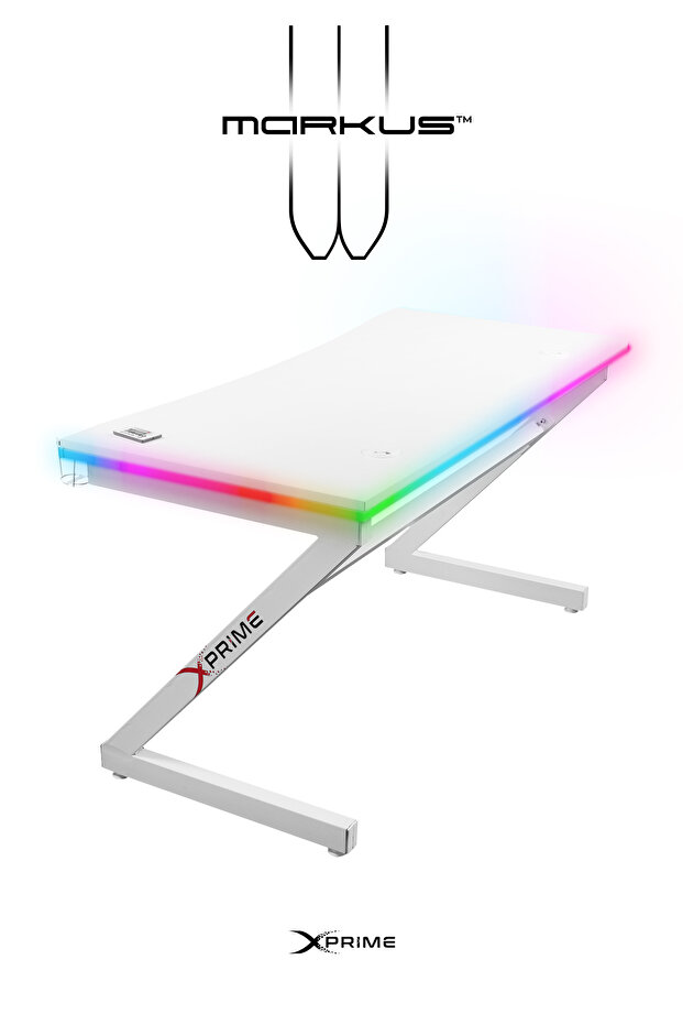 XPRİME xPrime Markus RGB Ledli Beyaz Pro Oyuncu Masası 140 CM - Fiyatı ...