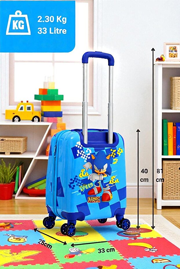 Shopiolog Çocuk Valiz Bavul Kabin Boy Lisanslı Tekerlekli Çekçek ...