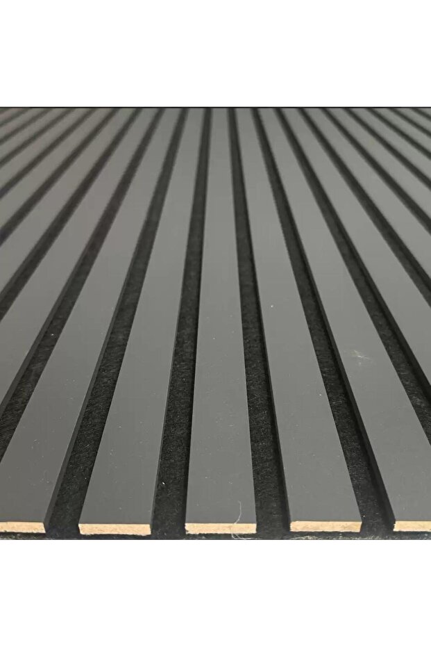 ECOPANEL 60 x 250 Antrasitgri Renk Akustik Duvar Paneli MDF 3 TARAFI ...