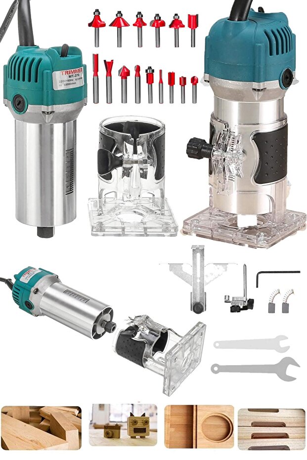 MOONSHOP 4400 Watt Profesyonel Formika Traşlama Freze Makinası Ve ...