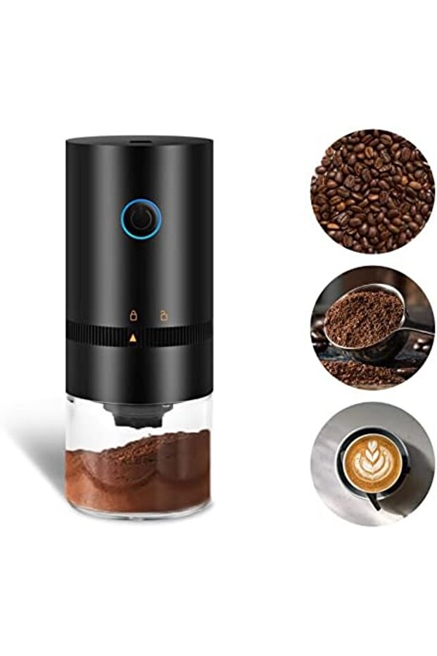 DOPPİO Mini Coffee Grinder Electric Burr Coffee Grinder Portable ...