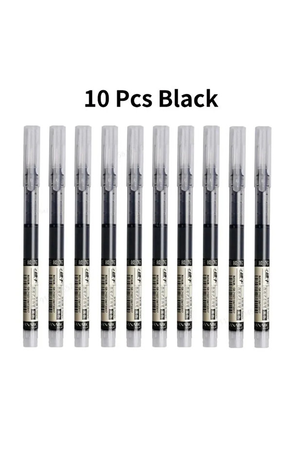 Choice 10pcs black 10Pcs/set High Quality Needle Type Gel Pens Straight ...