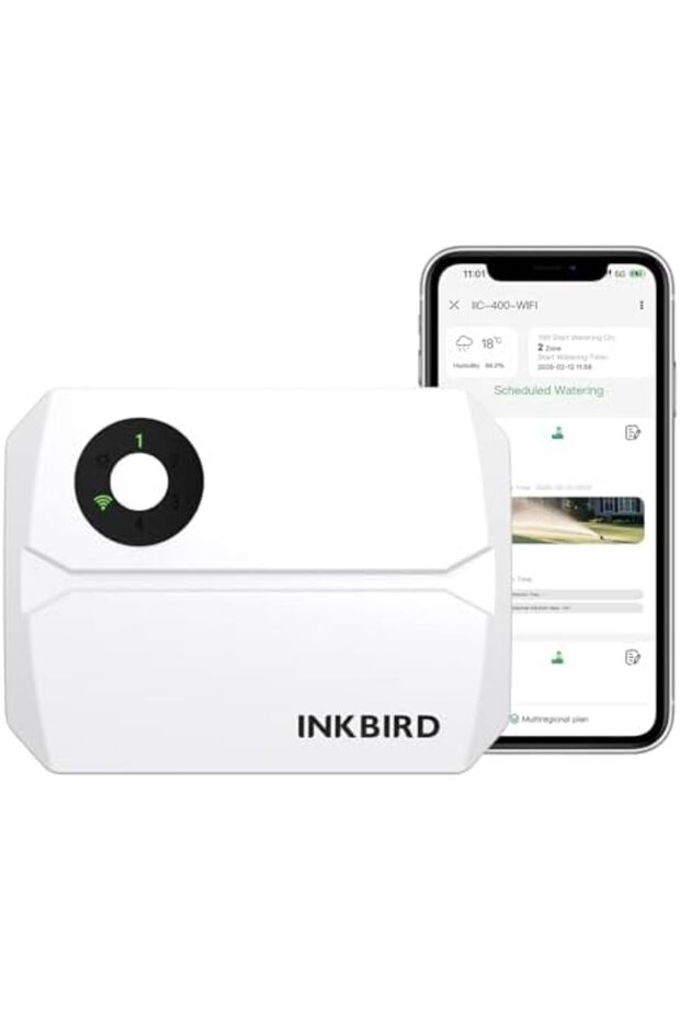 Inkbird Smart Sprinkler Controller IIC-400-WIFI 4 Zones Automated ...
